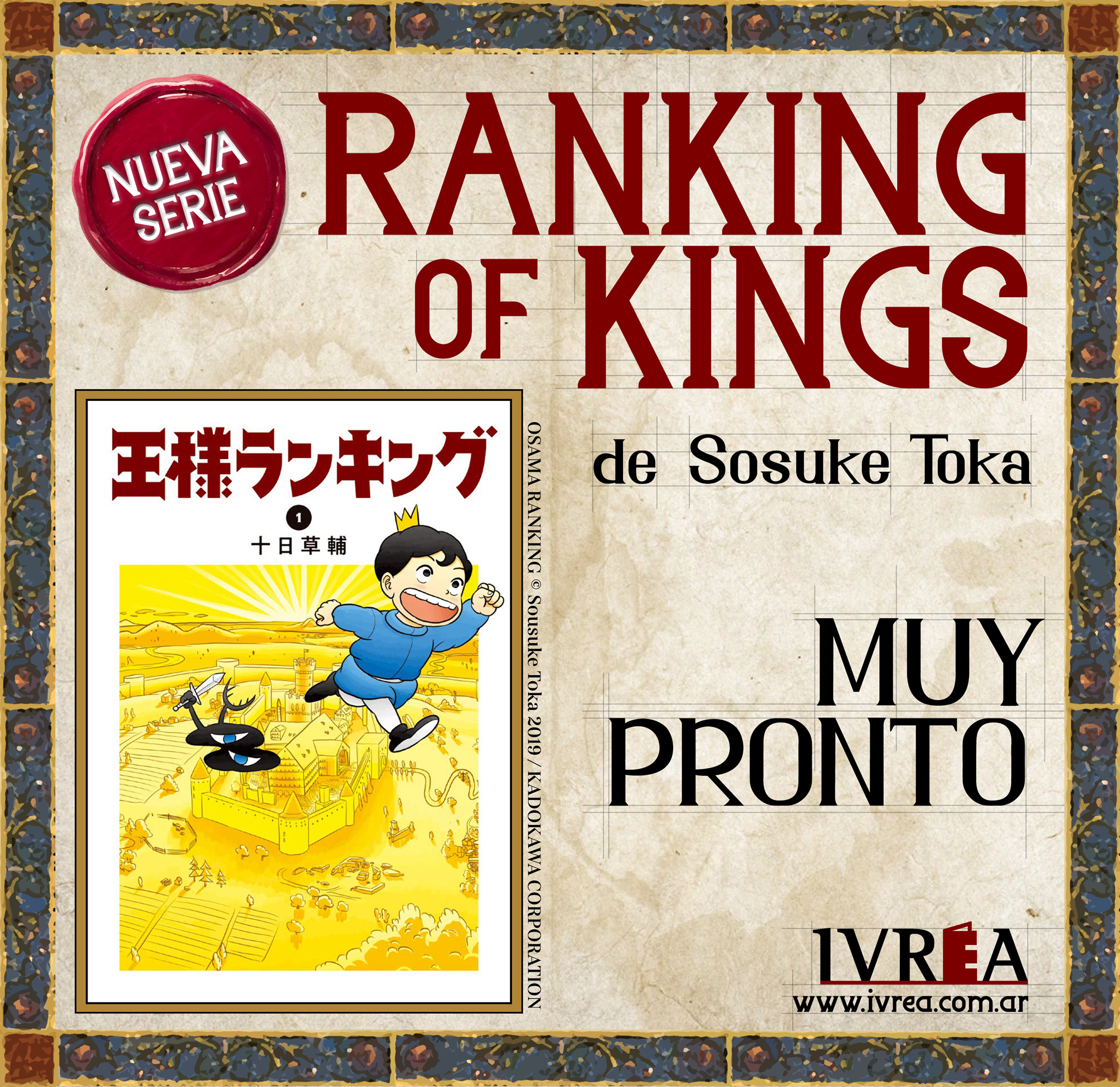 ¡IVREA publicará en Argentina RANKING OF KINGS! | Ivreality